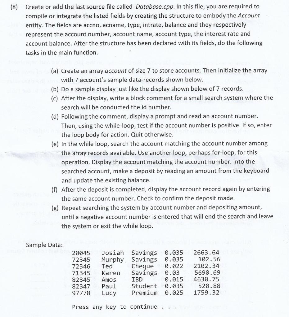 Solved ompile or integrate the listed fields by creating the | Chegg.com