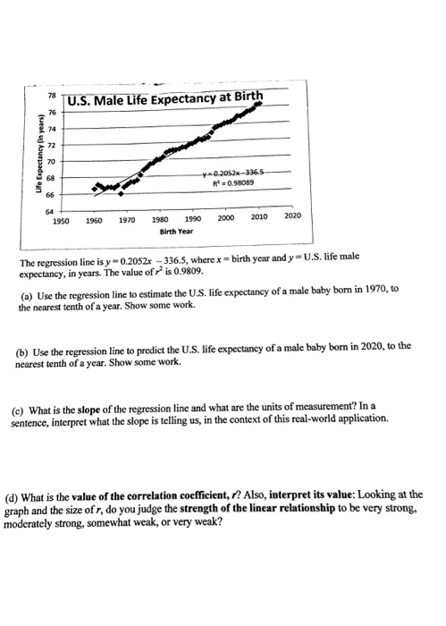 Solved Life expectancy at birth is the estimated lifespan of | Chegg.com