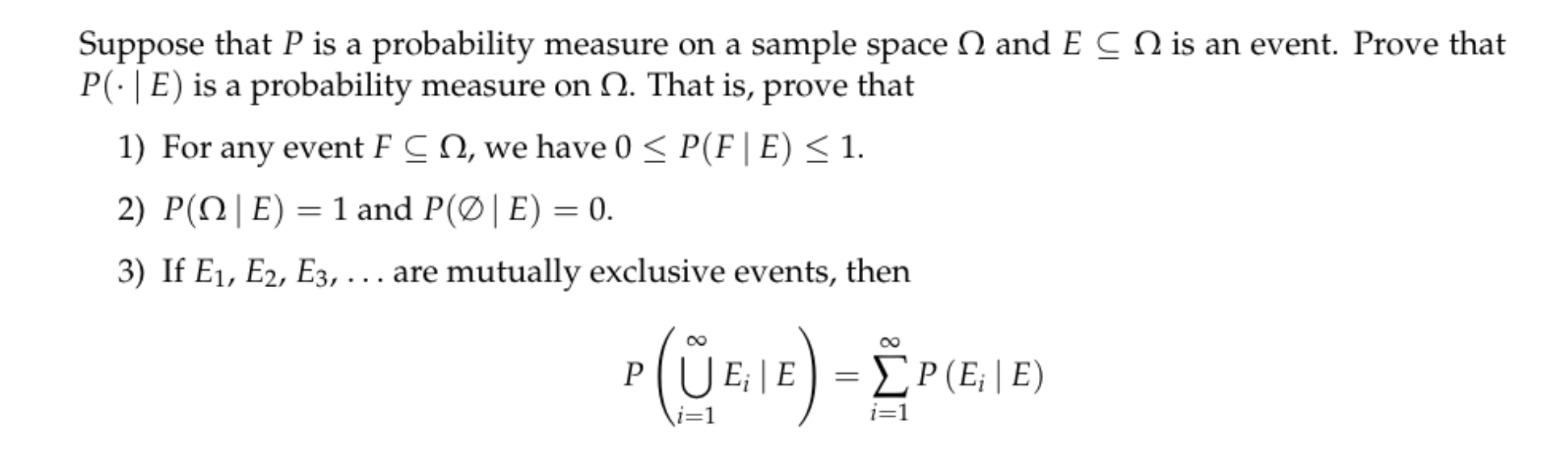 Solved Suppose that P is a probability measure on a sample | Chegg.com