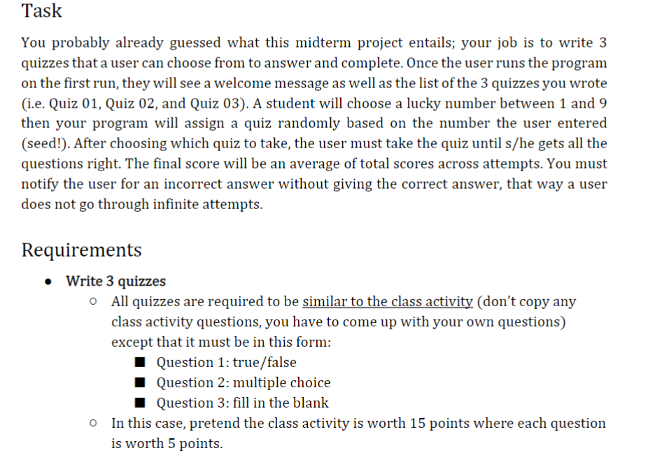 Solved You probably already guessed what this midterm | Chegg.com