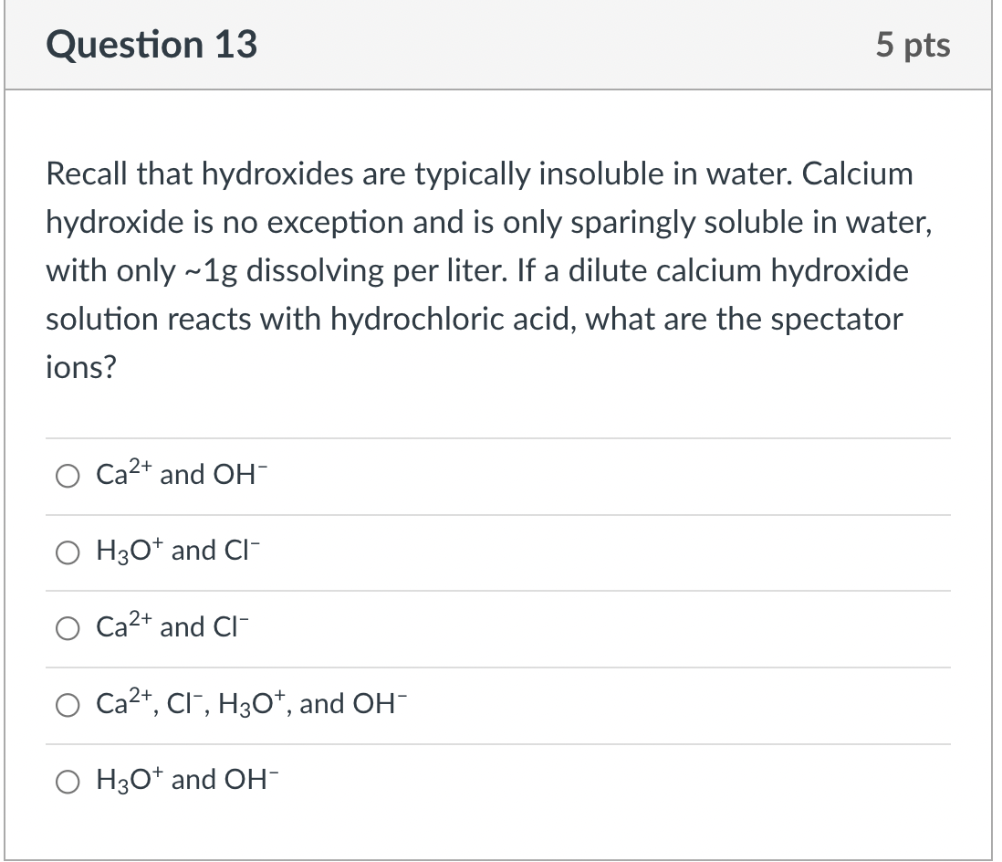Solved Recall that hydroxides are typically insoluble in | Chegg.com