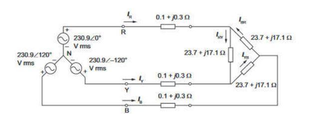 Solved the Figure shows a balanced ∆-coupled load with a | Chegg.com