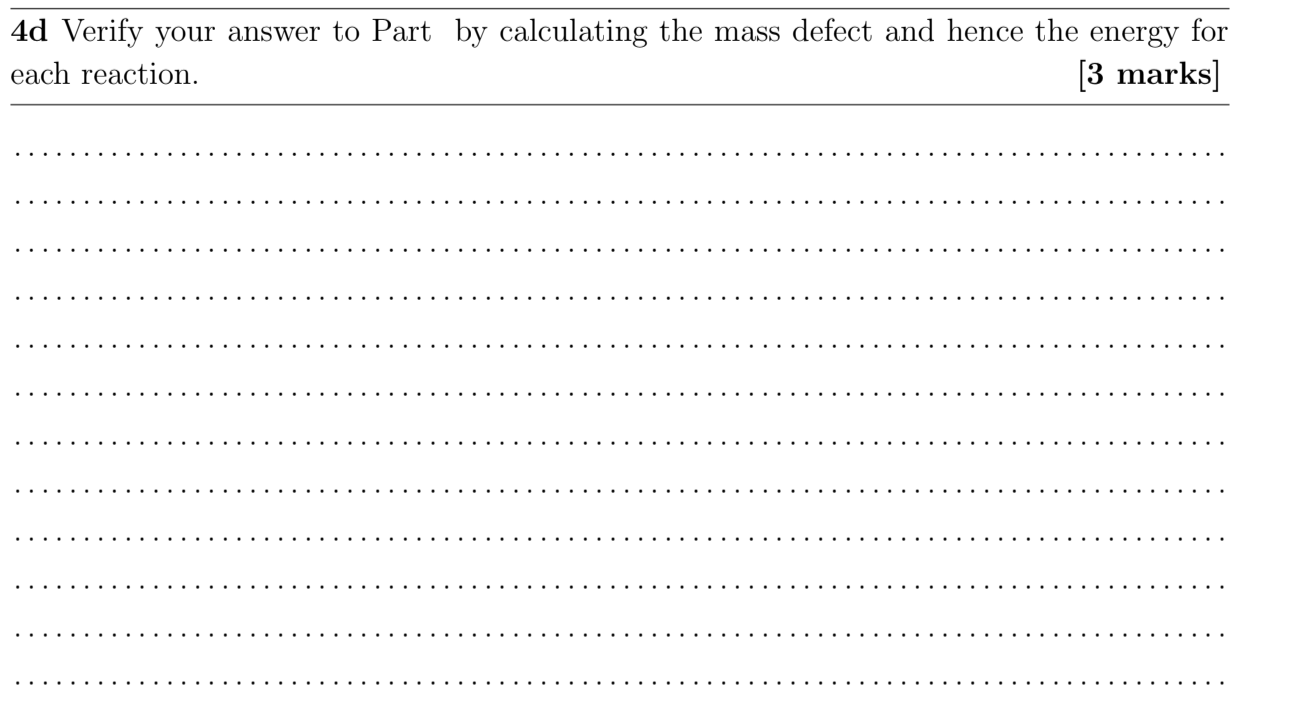 Solved 4a Calculate the change in mass defect, Am, for the | Chegg.com