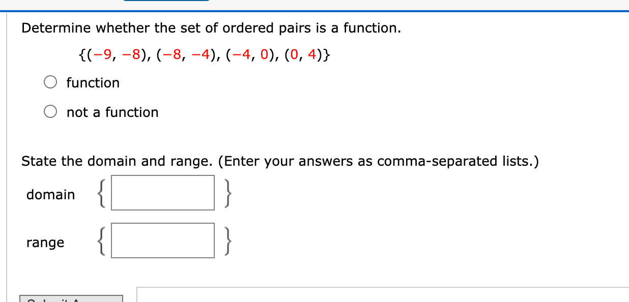 Solved Determine whether the set of ordered pairs is a | Chegg.com