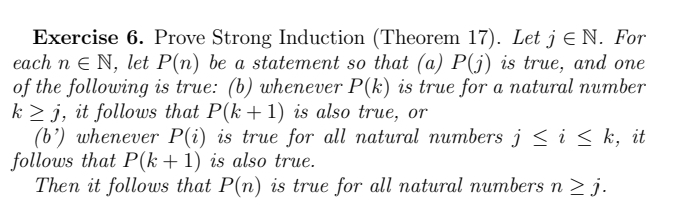 Solved Exercise 6. Prove Strong Induction (Theorem 17). Let | Chegg.com
