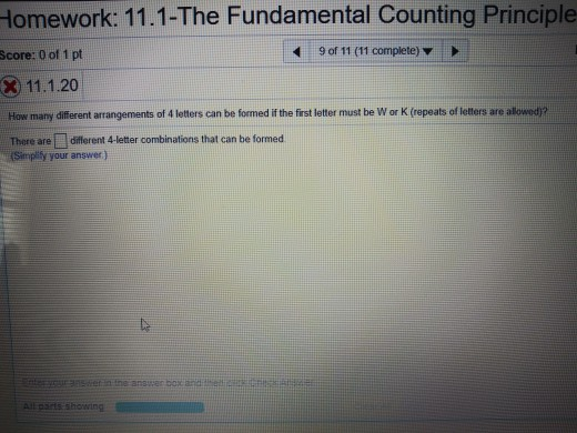 Solved Homework 11 1 The Fundamental Counting Principle