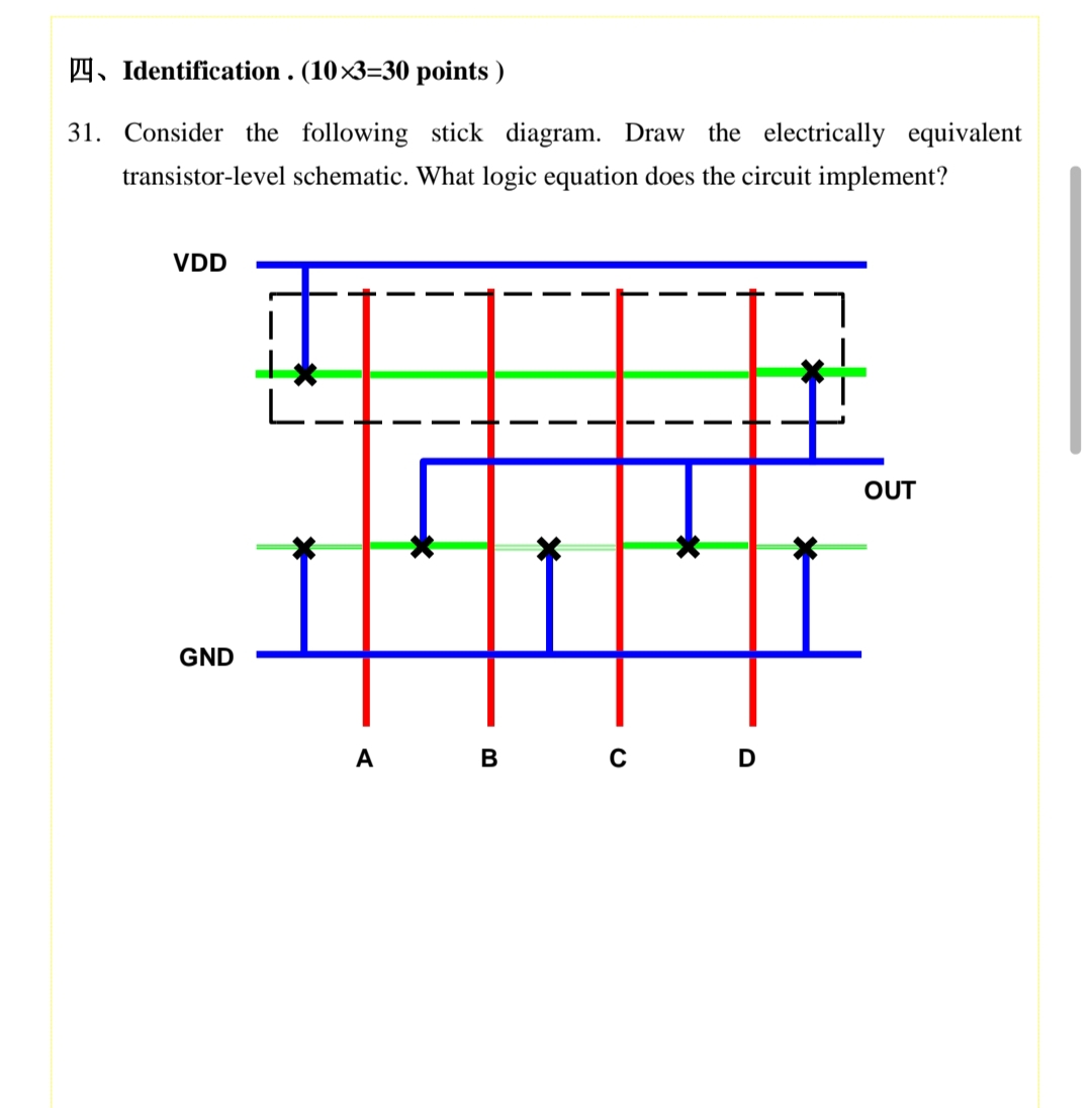 Solved 四、Identification . (10×3=30 points ) 31. Consider the | Chegg.com