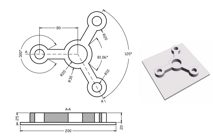 Solved 2. write the G-CODES for the given part. | Chegg.com