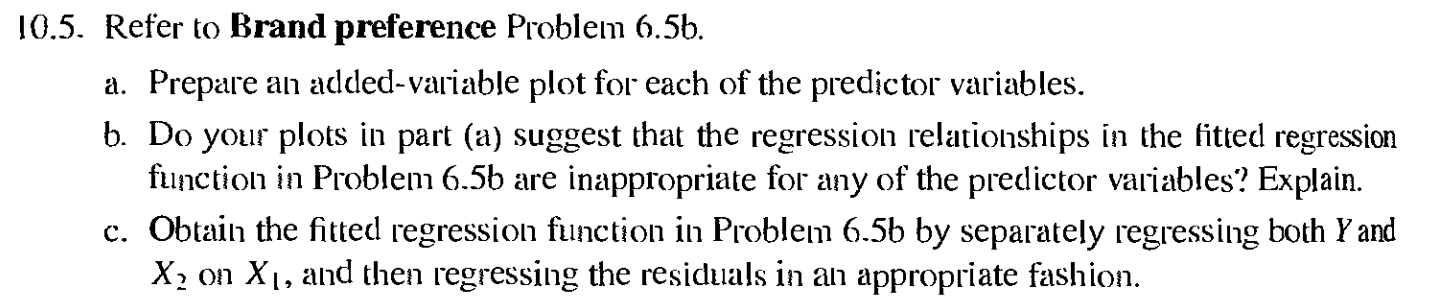 Solved 0.5. Refer to Brand preference Problem 6.5b. a. | Chegg.com