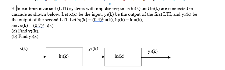 Solved 3. Two linear time invariant (LTI) systems with | Chegg.com