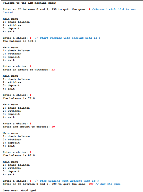 Solved Use the Account class created in Exercise9_7 to | Chegg.com