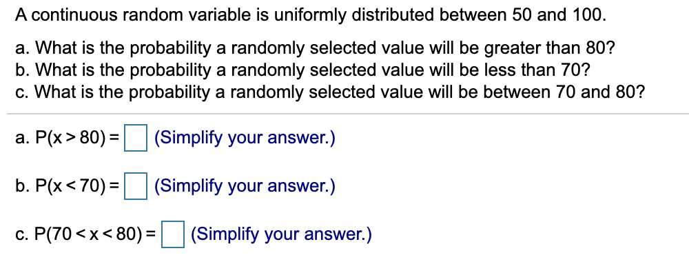 Solved A Continuous Random Variable Is Uniformly Distributed 9696
