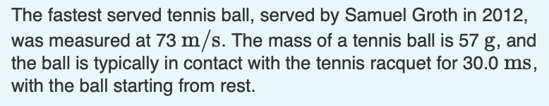 Solved Make a free-body diagram of the tennis ball during | Chegg.com
