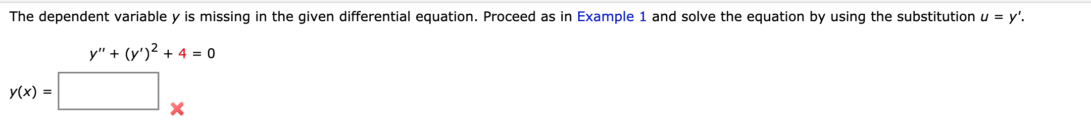 Solved The dependent variable y is missing in the given | Chegg.com