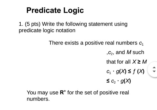 Solved Predicate Logic 1. (5 pts) Write the following | Chegg.com