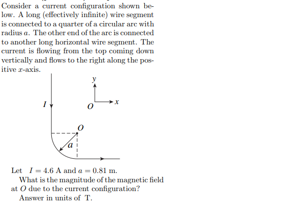 Solved Consider a current configuration shown below. A long | Chegg.com