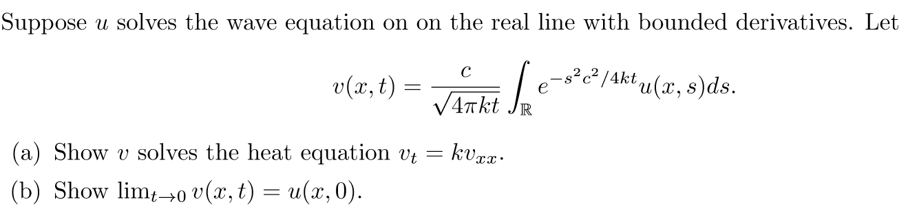 Solved Suppose u solves the wave equation on on the real | Chegg.com