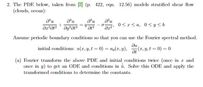 Solved (a) ﻿Fourier transform the above PDE and initial | Chegg.com