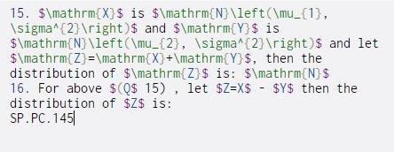 Solved 15. $\mathrm{X}$ is $\mathrm{N}\left(\mu_{1}, | Chegg.com