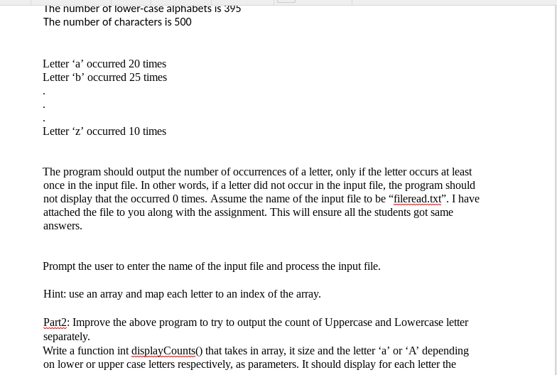 Solved Write a program to calculate the frequency of | Chegg.com