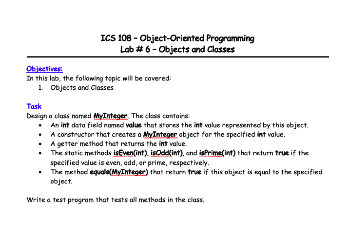 Solved In This Lab The Following Topic Will Be Covered 1 7570