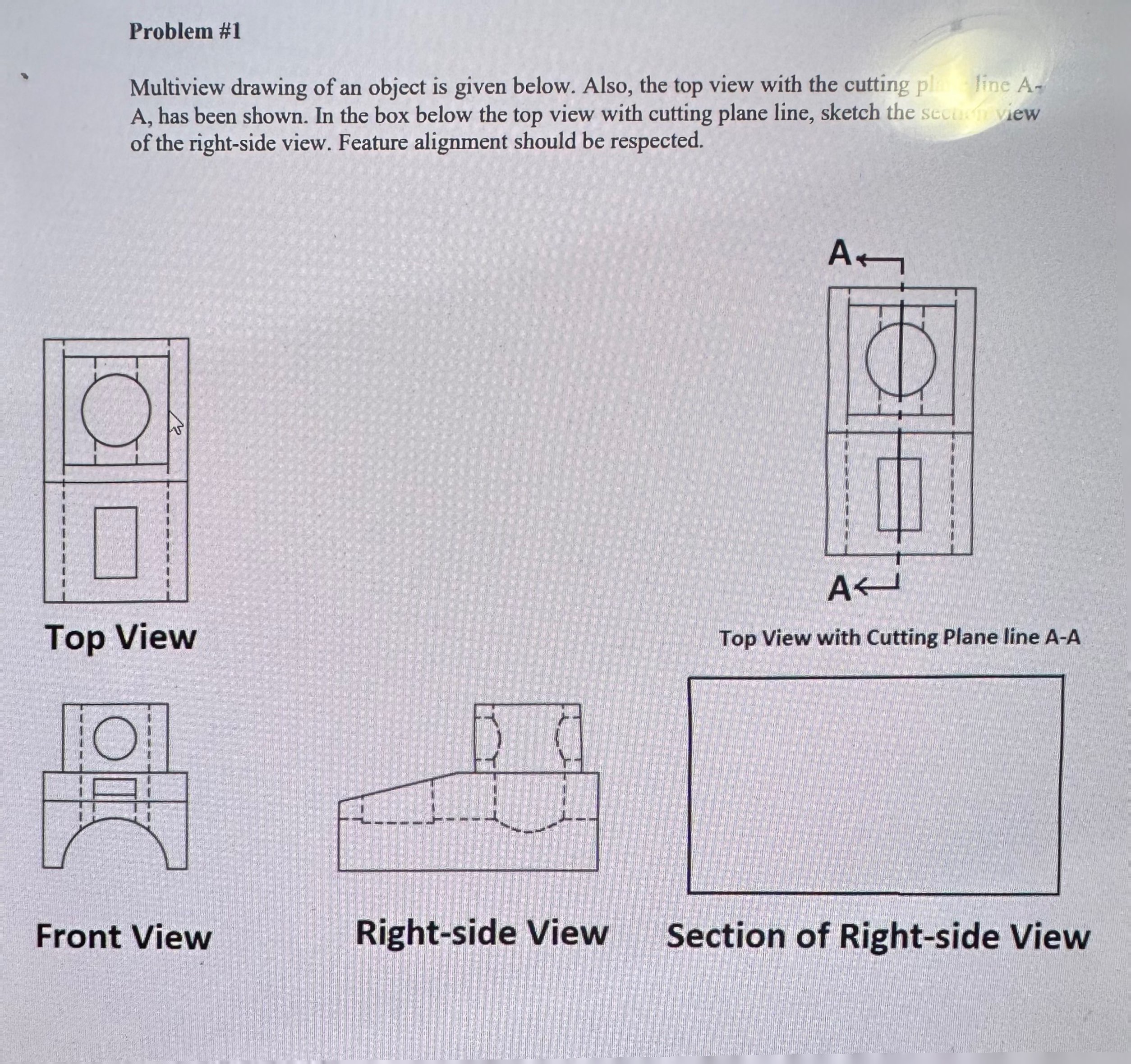 Solved Multiview Drawing Of An Object Is Given Below Also 