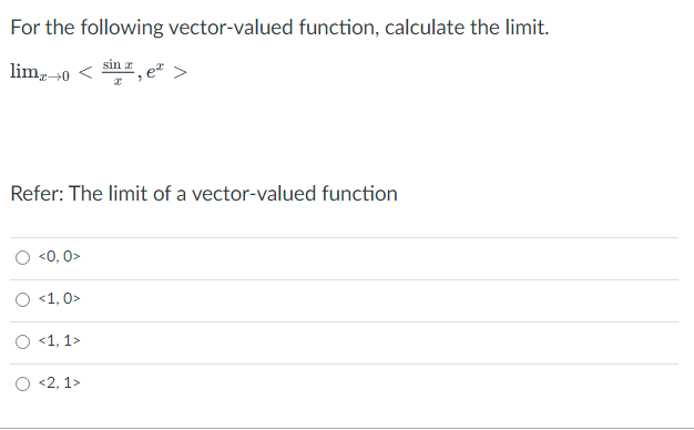 Solved For the following vector-valued function, calculate | Chegg.com
