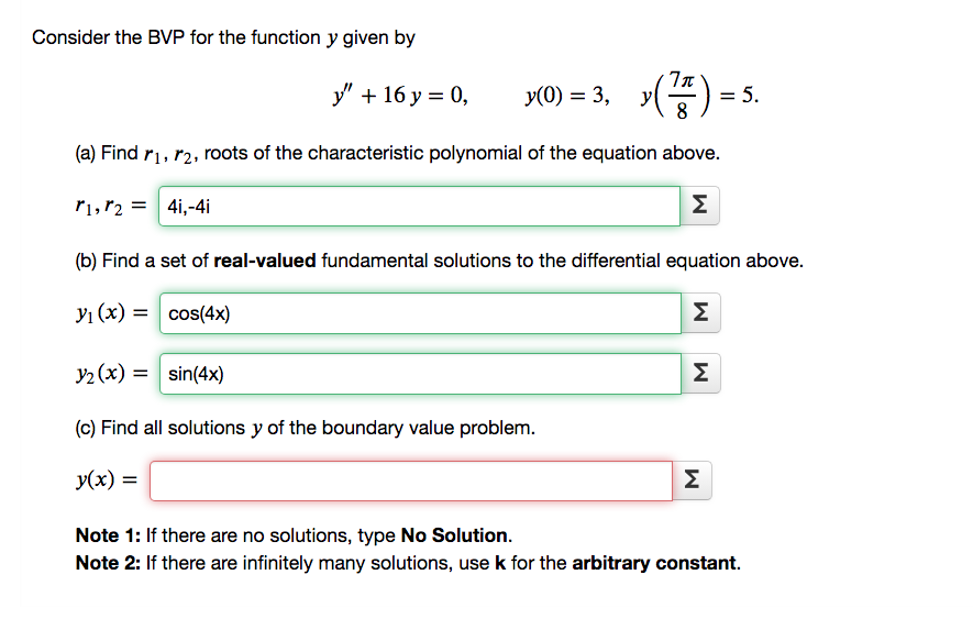 Solved Consider the BVP for the function y given by y" + 25 | Chegg.com