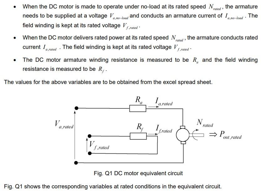 Solved DC motor no-load current at rated speed [A] Armature | Chegg.com