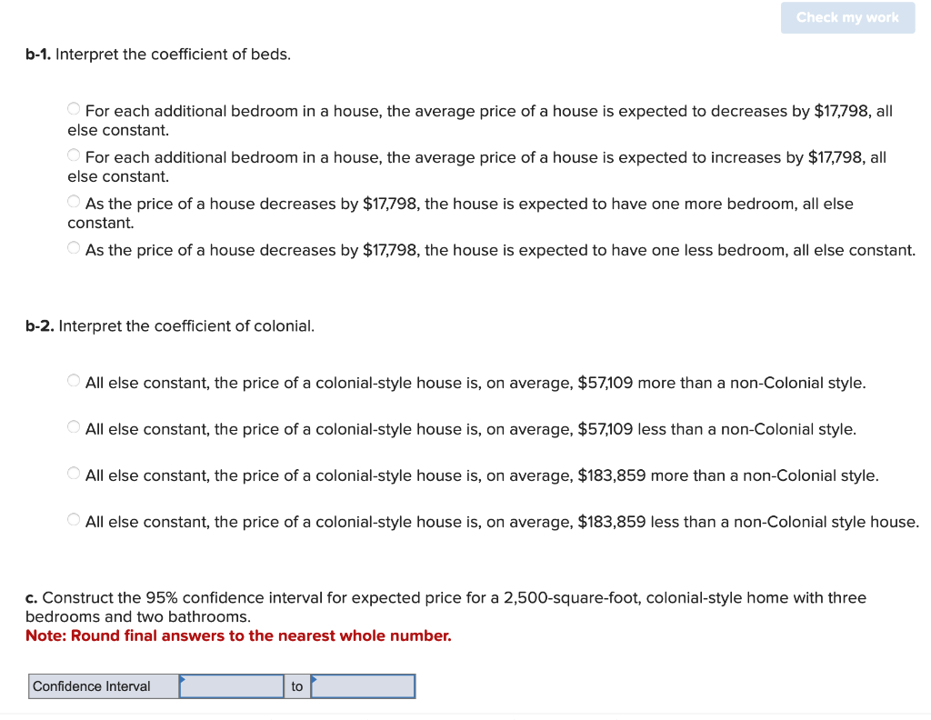 Solved A Realtor, is analyzing the relationship between the | Chegg.com