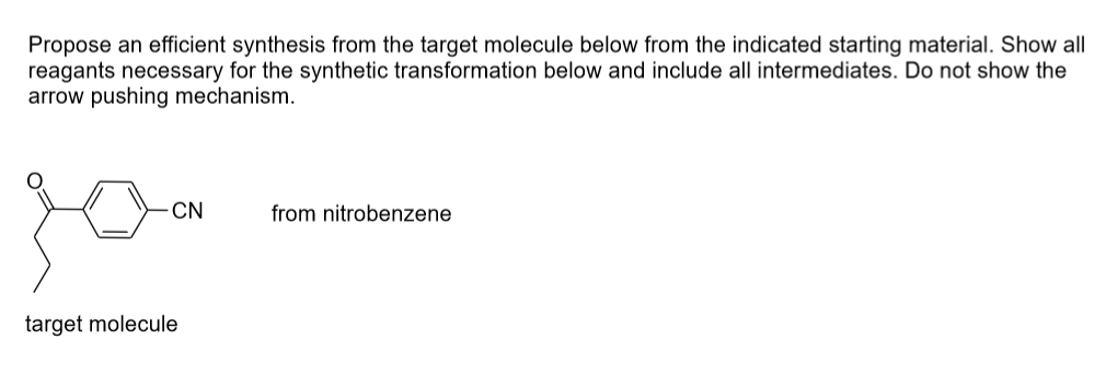 Solved Propose an efficient synthesis from the target | Chegg.com