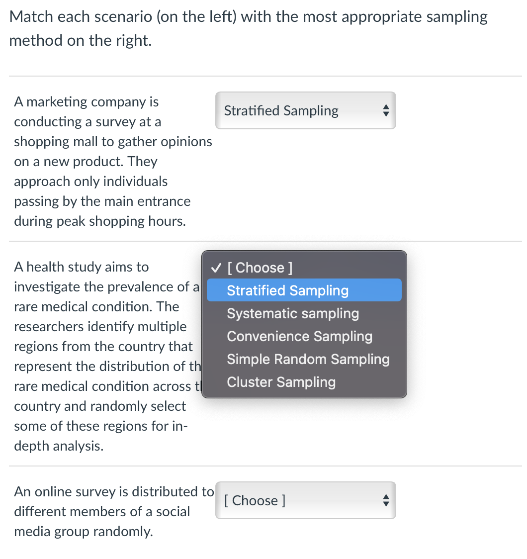 Solved Match each scenario (on the left) with the most | Chegg.com