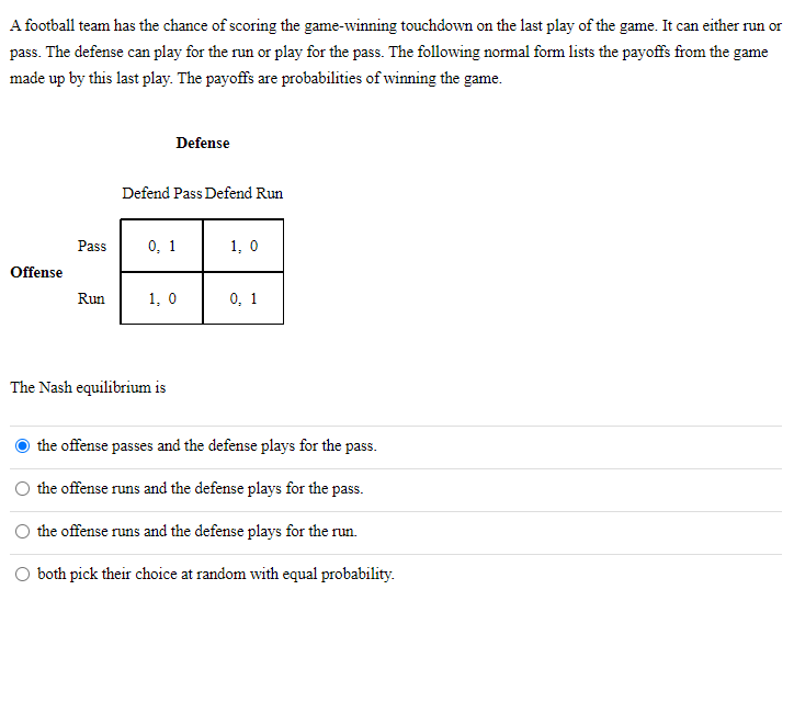 Solved A football team has the chance of scoring the | Chegg.com