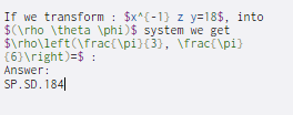 Solved If we transform : $x^{-1} z y=18$, into $(\rho \theta | Chegg.com
