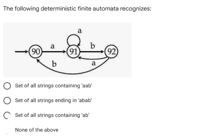 Solved The following deterministic finite automata | Chegg.com