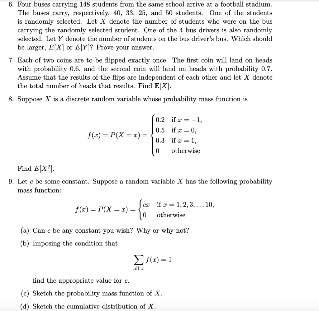 Solved 6. Four buses carrying 148 students from the same | Chegg.com