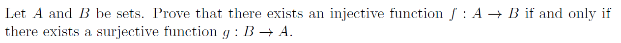 Solved Prove that a function f:A→B is bijective if and only | Chegg.com
