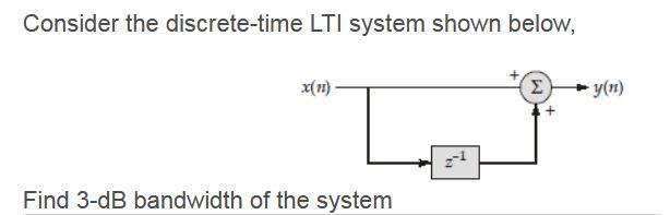 Solved Consider the discrete-time LTI system shown below, | Chegg.com