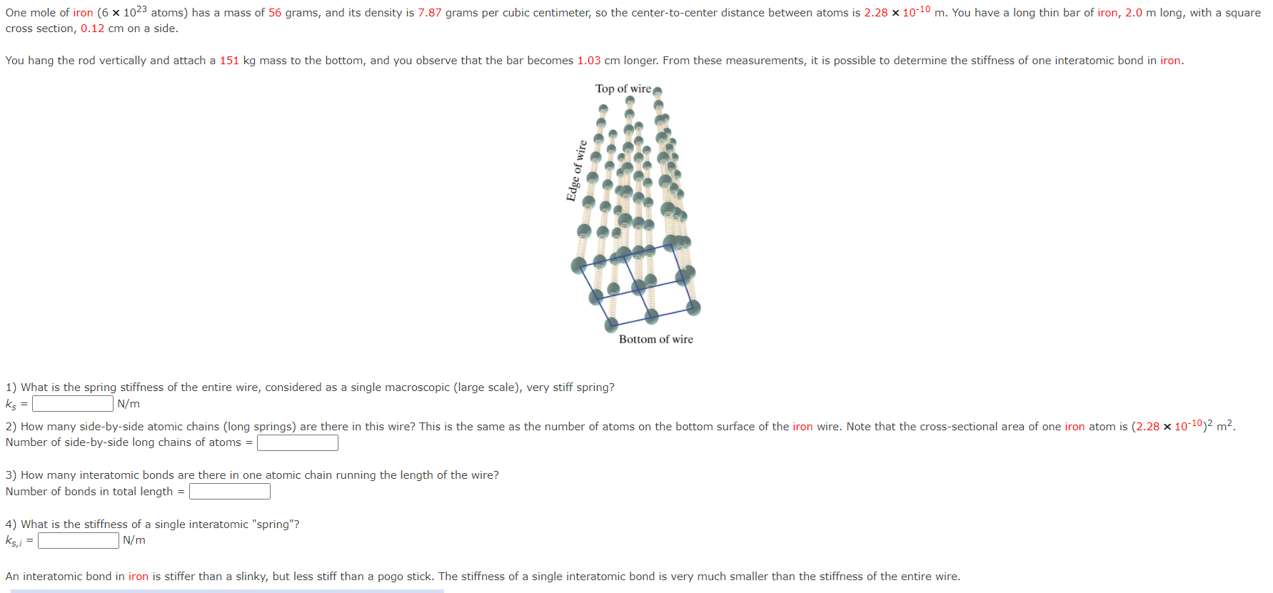 Solved One mole of iron (6 x 1023 atoms) has a mass of 56 | Chegg.com