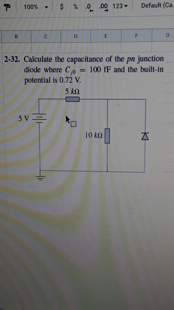 Solved Calculate the capacitance of the pn junction diode | Chegg.com