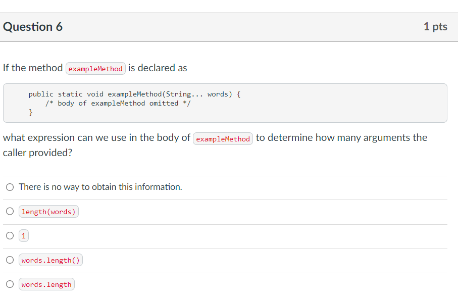 Solved If the method is declared as public static void | Chegg.com