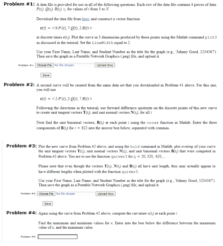 Solved Problem \# 1: A data file is provided for use in all | Chegg.com