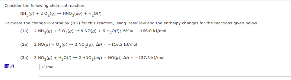 Solved Consider the following chemical reaction. | Chegg.com