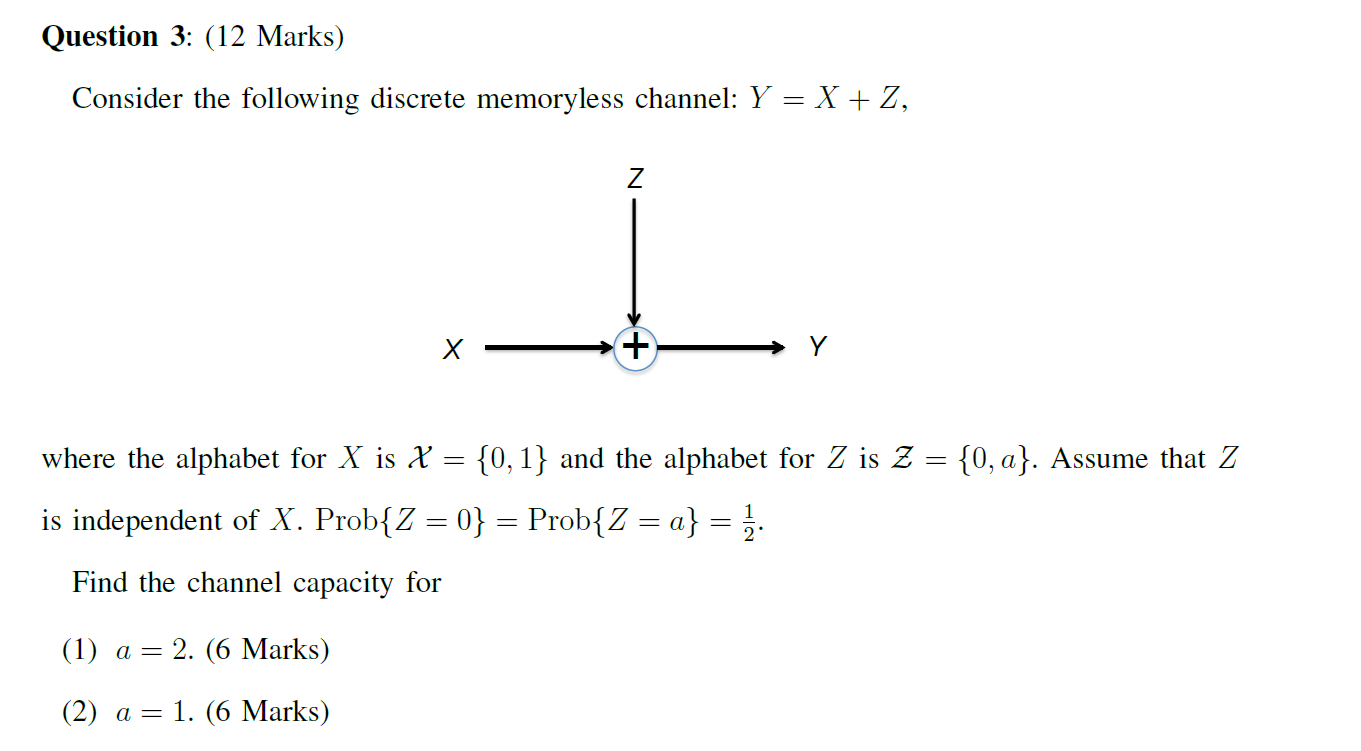 Solved Question 3: (12 ﻿Marks)Consider the following | Chegg.com