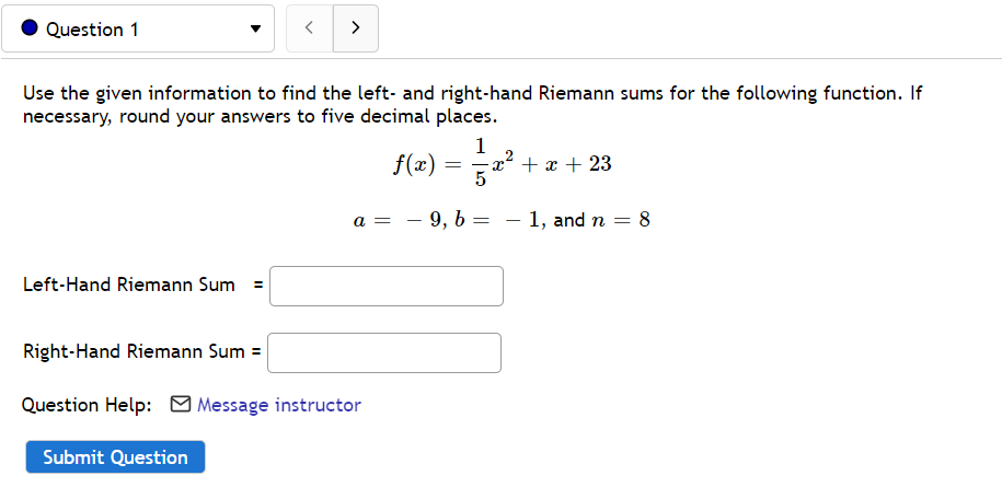 Solved Question 1 > Use the given information to find the | Chegg.com