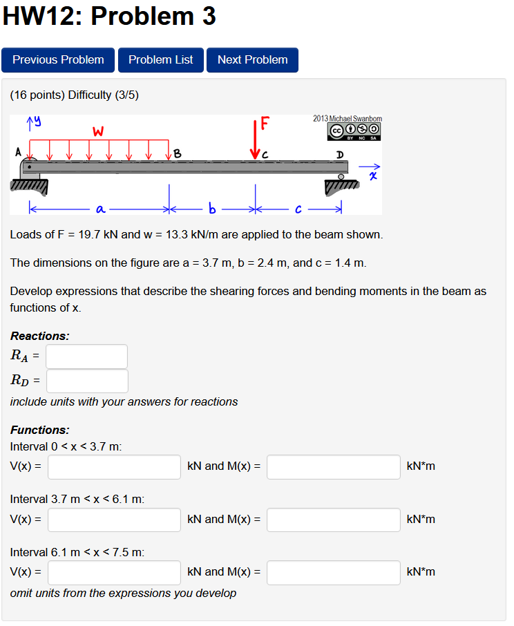 HW12: Problem 3 Previous Problem Problem List Next | Chegg.com