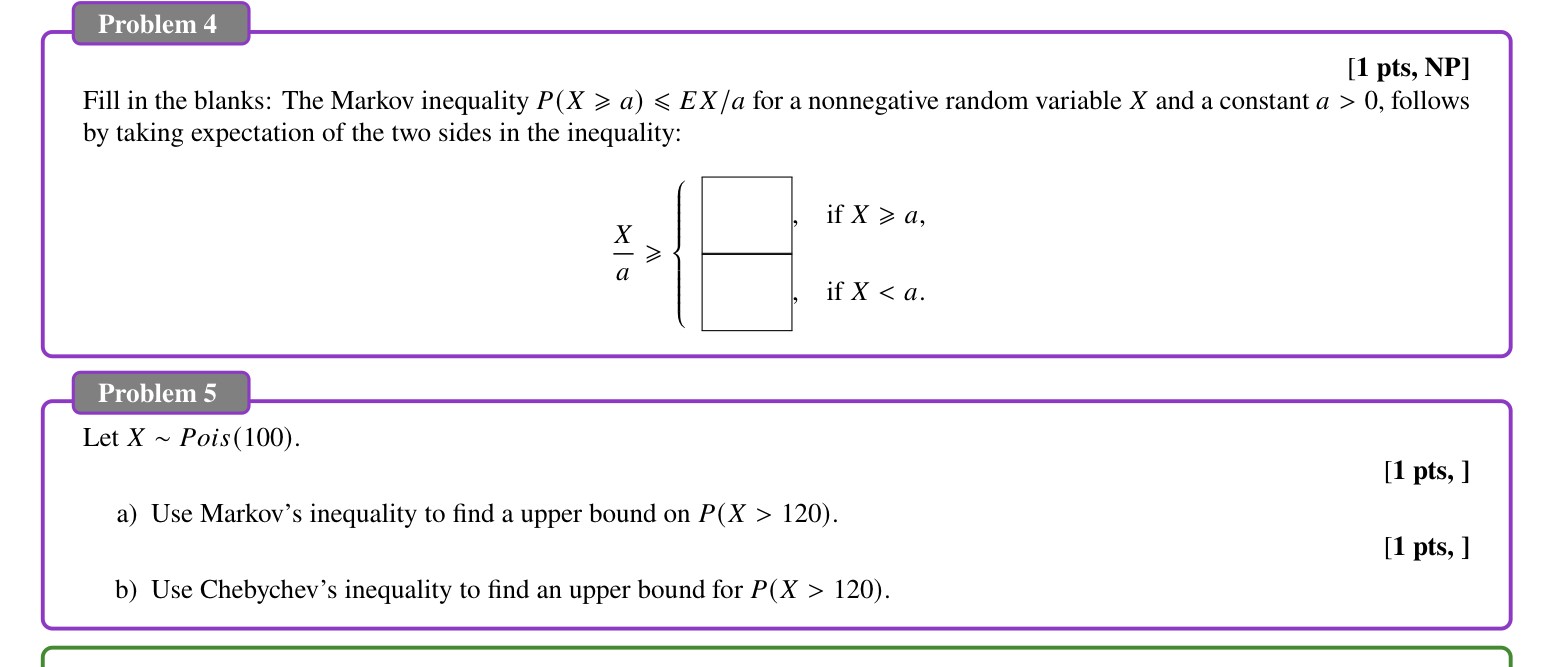 Solved Problem 41pts,NPFill in the blanks: The Markov | Chegg.com