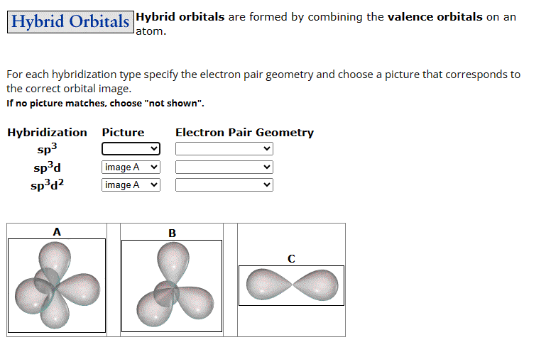 Solved Hybrid orbitals are formed by combining the valence | Chegg.com