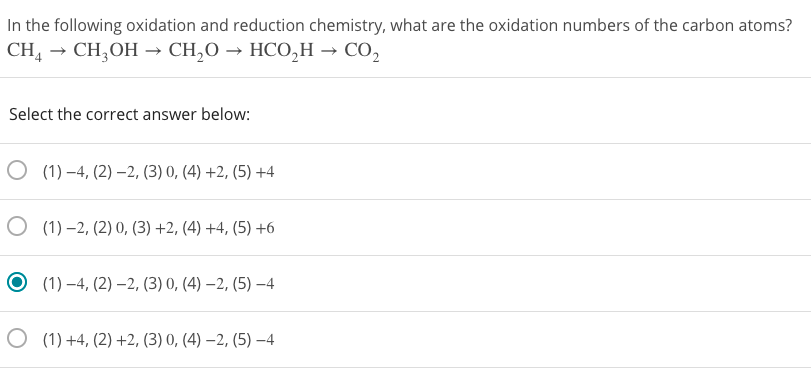 Solved In the following oxidation and reduction chemistry, | Chegg.com