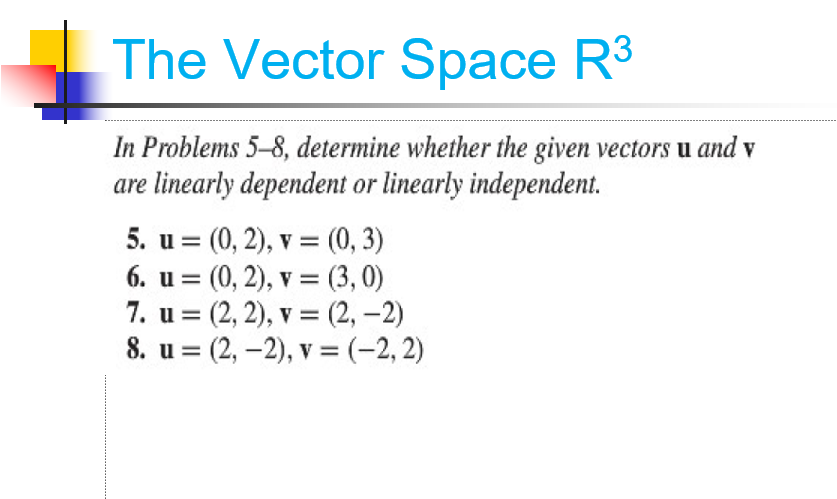Solved In Problems 5-8, determine whether the given vectors | Chegg.com
